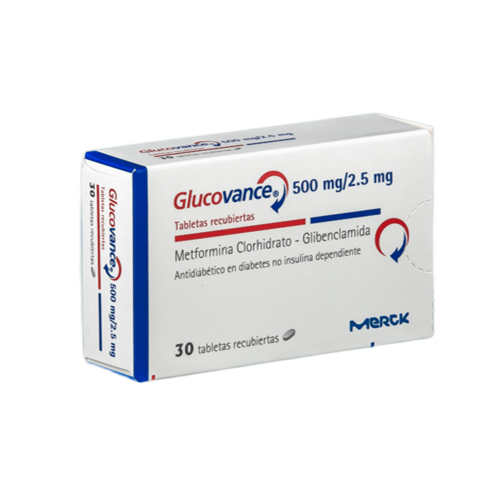 GLUCOVANCE 500/2.5 x 30 tabletas - Farmacias Telchi