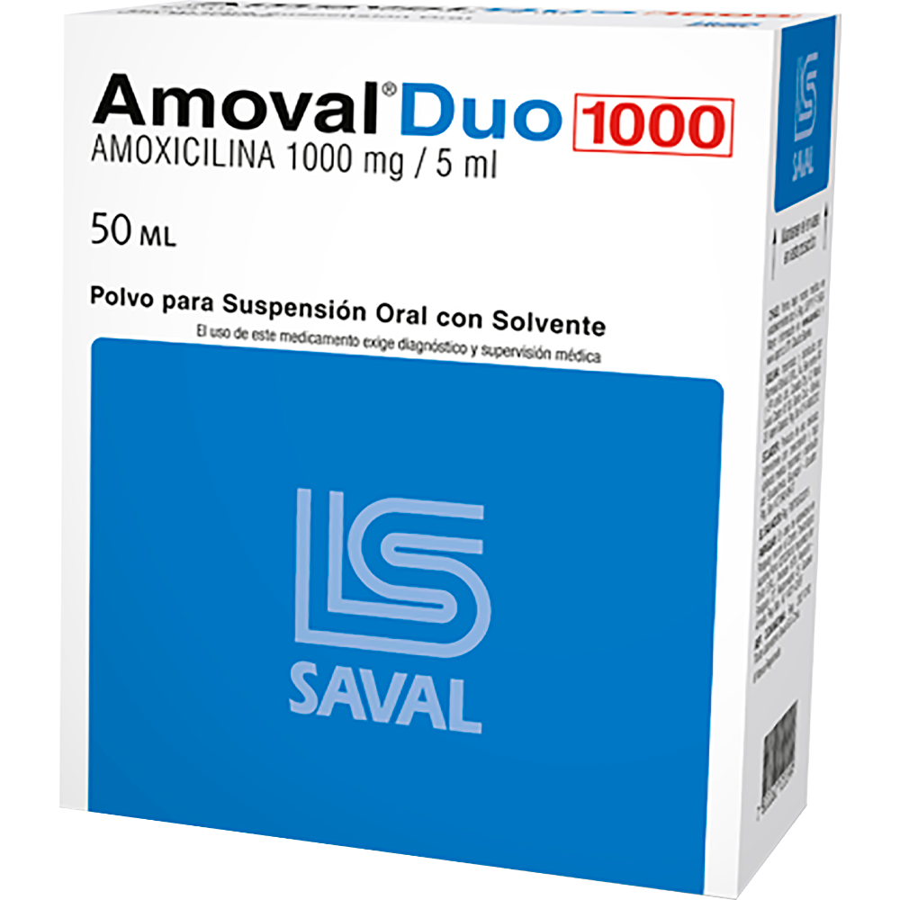 AMOVAL DUO 1000 mg/5 ml x 50 ml - Farmacias Telchi